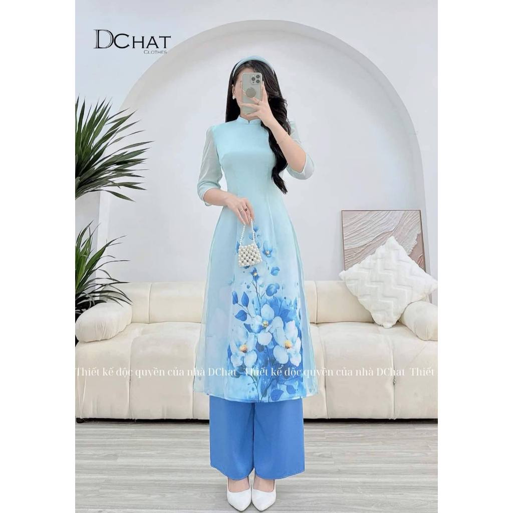 Áo dài cách tân 4 tà AD248 | Shopee Việt Nam