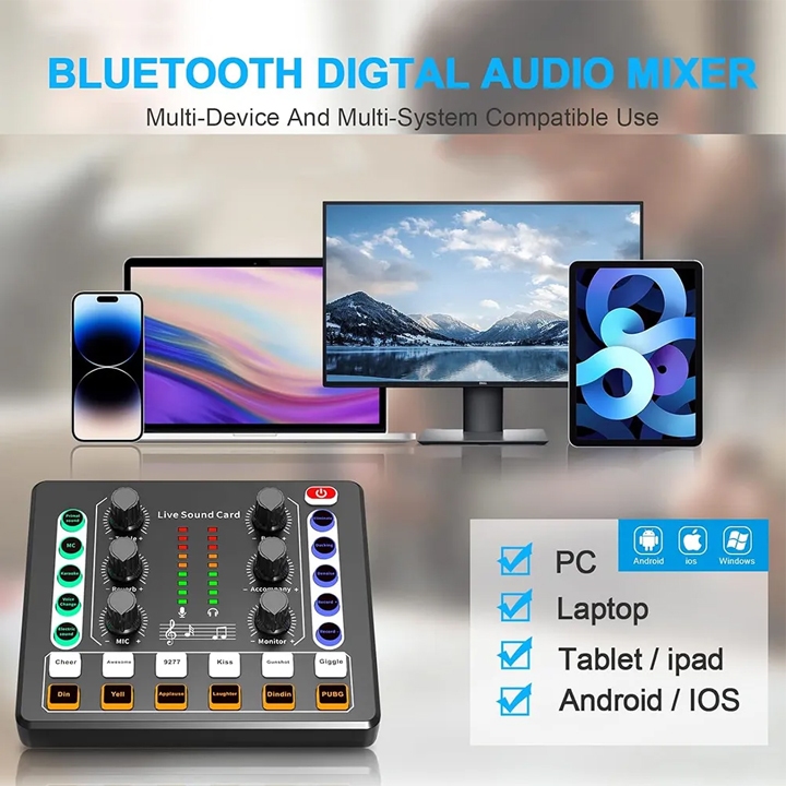 Sound card âm thanh có Bluetooth Phát ra 2 thiết bị cùng lúc Pin 800mAh ...