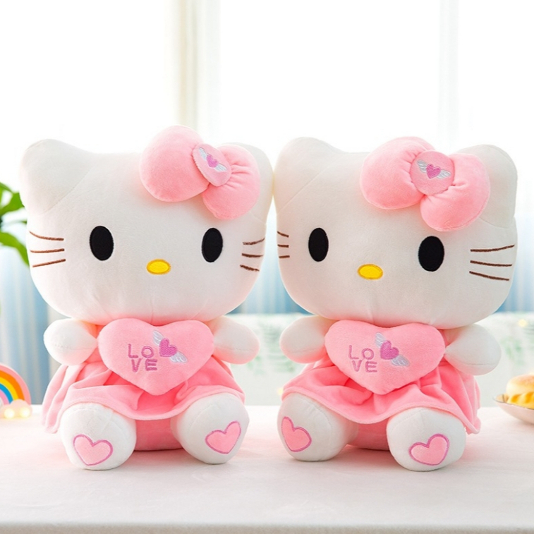 Gấu bông Hello Kitty ôm trái tim dễ thương sang trọng, thú nhồi bông ...