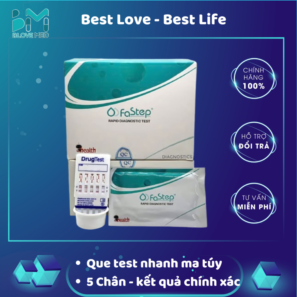 Que test thử nhanh ma tuý tổng hợp 5 chân FaStep USA (Que) - Hàng chính ...