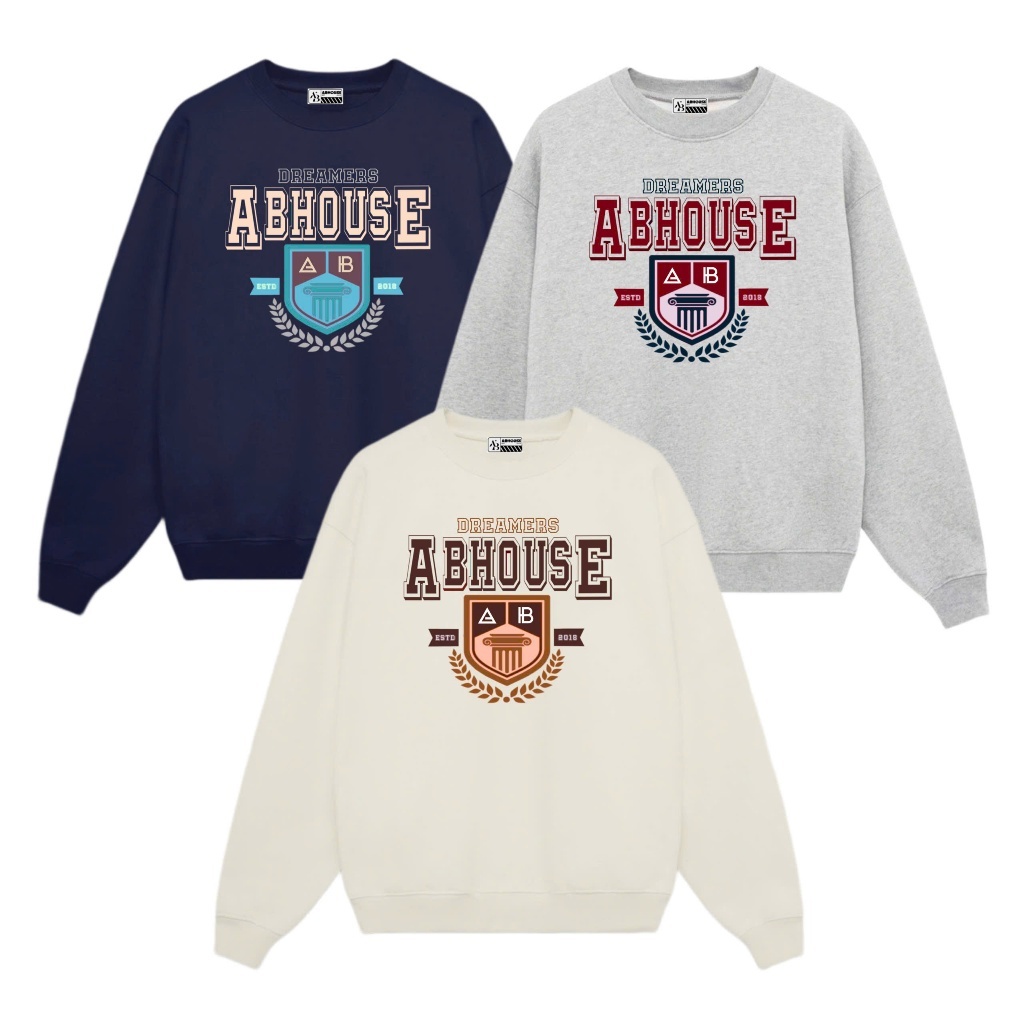 AB HOUSE - Áo sweater form rộng ESTDAB nam nữ | Shopee Việt Nam