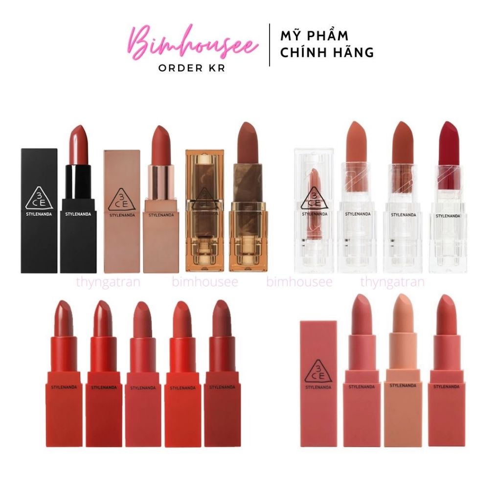 [Có bill] Son thỏi 3CE Red Recipe Soft Matte Lipstick Matte Lip Color ...