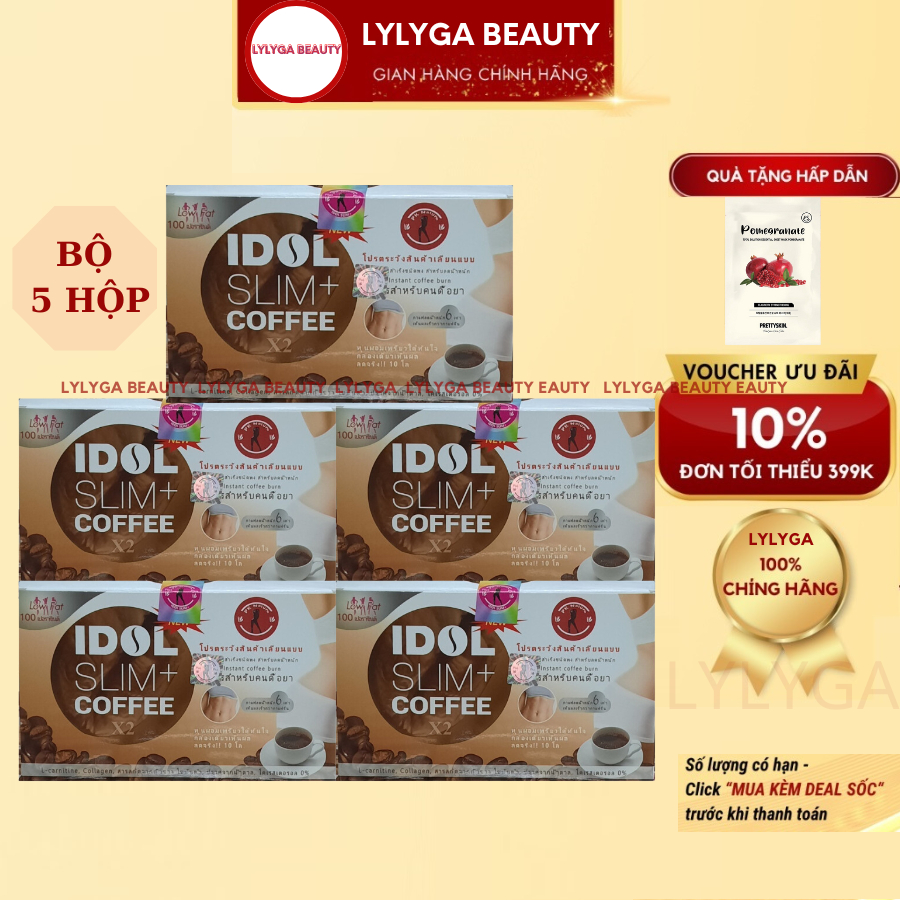 Bộ 5 hộp cà phê giảm cân Idol SLim Coffee chính hãng giảm mạnh cafe ...