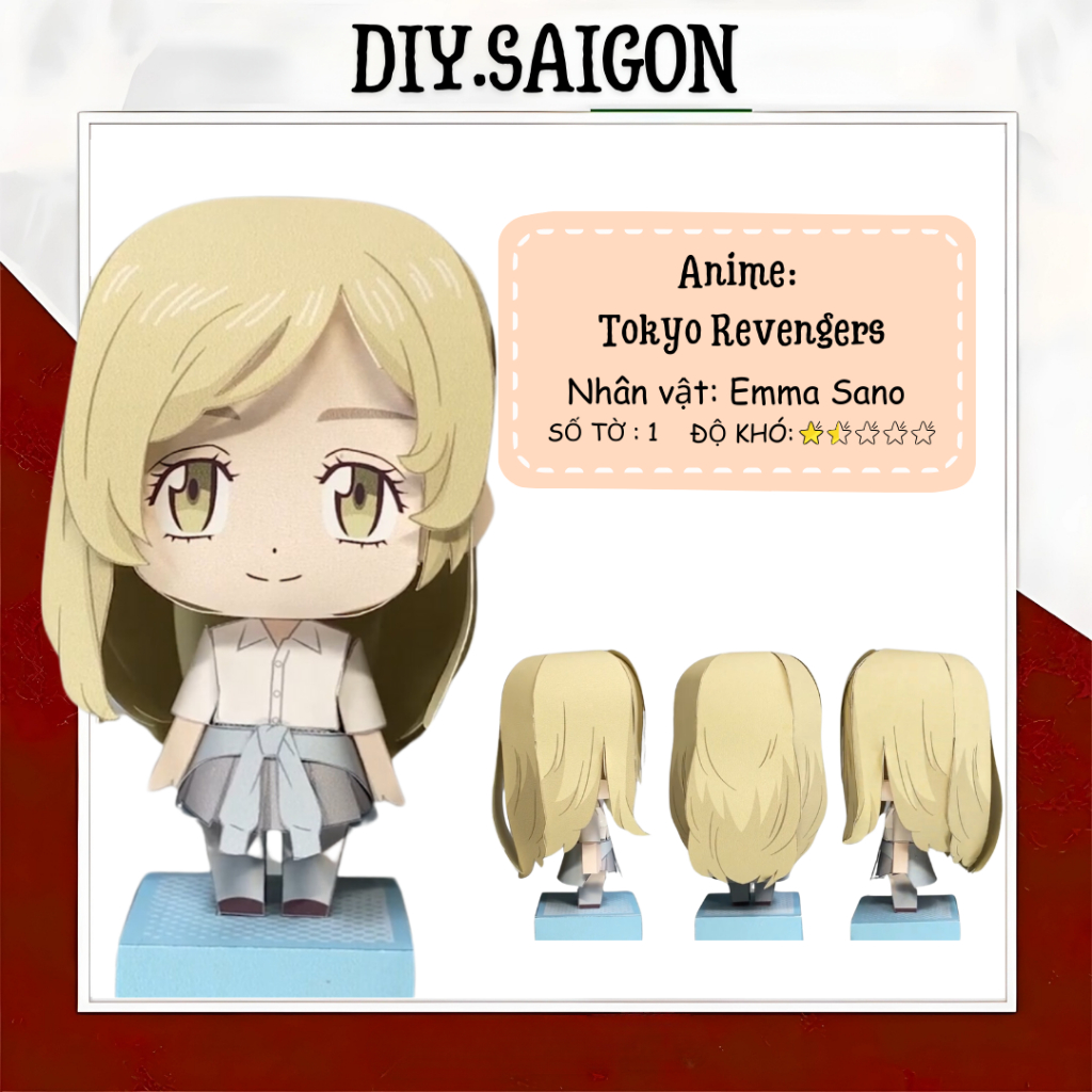 [ Tokyo Revengers] - Mô Hình Giấy Anime Chibi Emma Sano | Shopee Việt Nam