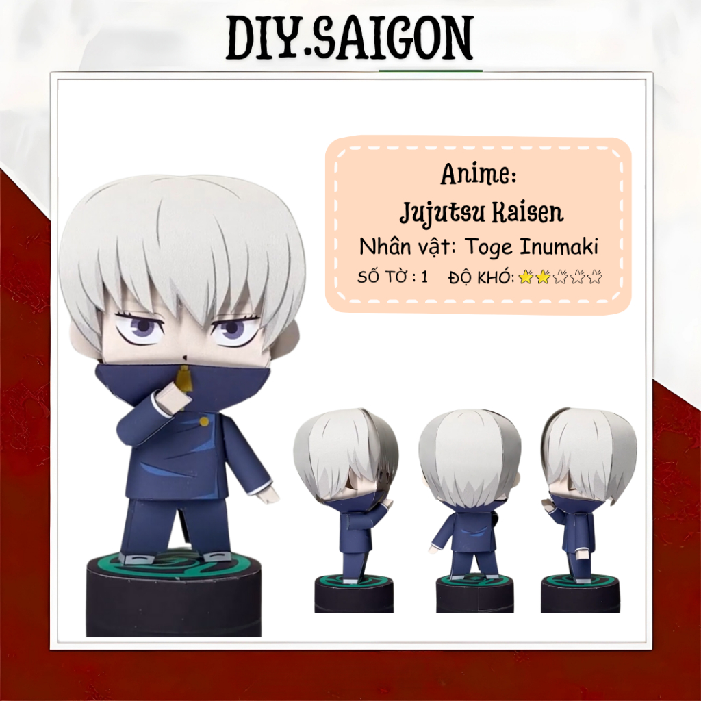 [Jujutsu Kaisen] - Mô hình giấy Anime Chibi Toge Inumaki | Shopee Việt Nam