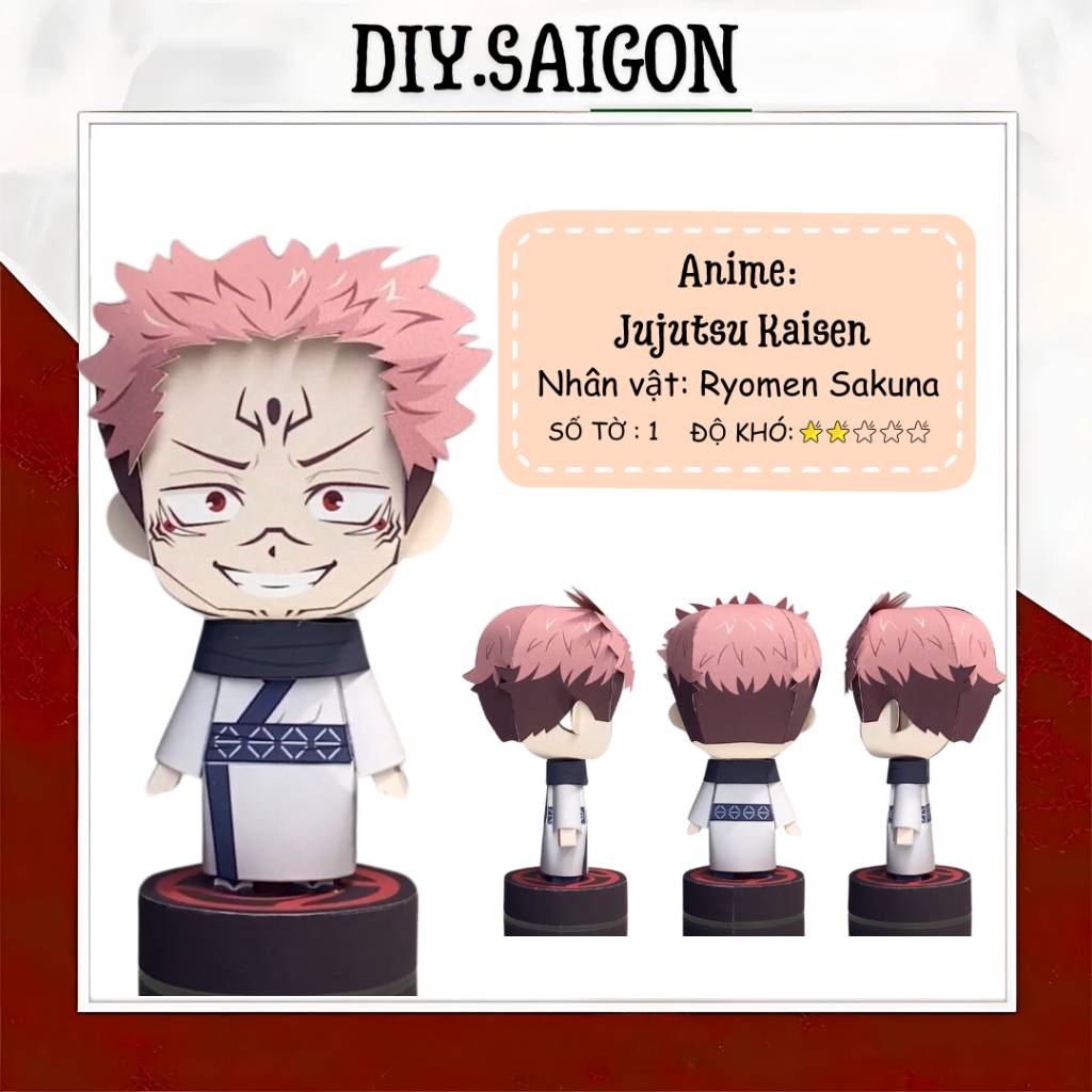 [Jujutsu Kaisen] - Mô hình giấy Anime Chibi Ryomen Sukuna | Shopee Việt Nam