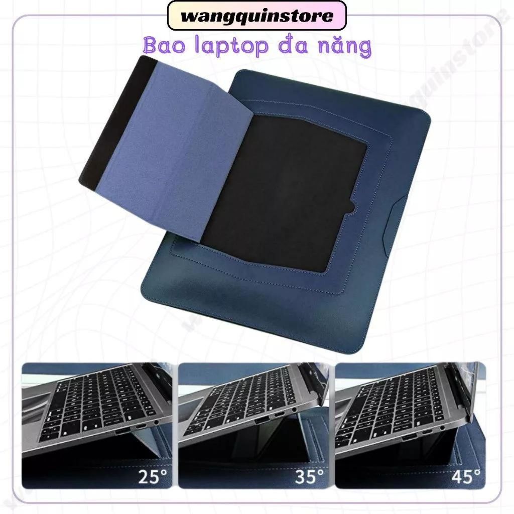 Bao da laptop Macbook Laptop Surface đa năng giá đỡ, lót chuột da PU ...