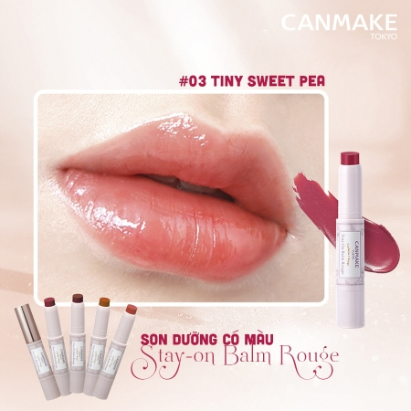 Son dưỡng chống nắng CANMAKE Stay-On Balm Rouge, có màu, nội địa Nhật (2,7g) | Shopee Việt Nam