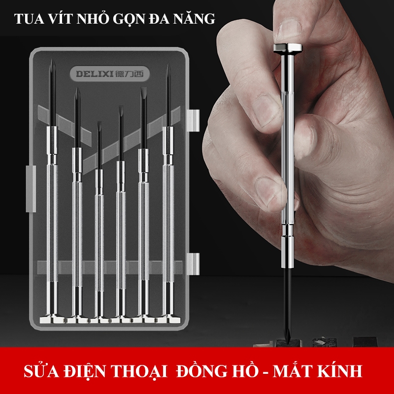 Hộp tua vít mini đa năng bộ tua vít tích hợp 6 in 1 nhỏ gọn chuyên sửa ...