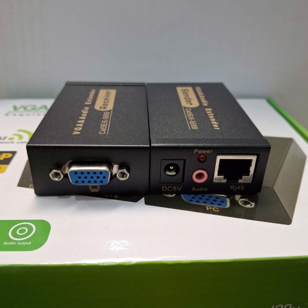 [VN] Hộp 2 chiếc VGA To LAN, VGA to RJ45, VGA kéo dài 60m-100m hàng ...