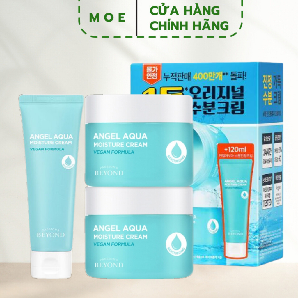 Bộ Kem Dưỡng Ẩm Làm Dịu Da BEYOND Angel Aqua Moisture Cream 150ml 1+1 Set (+120ml) | Shopee Việt Nam