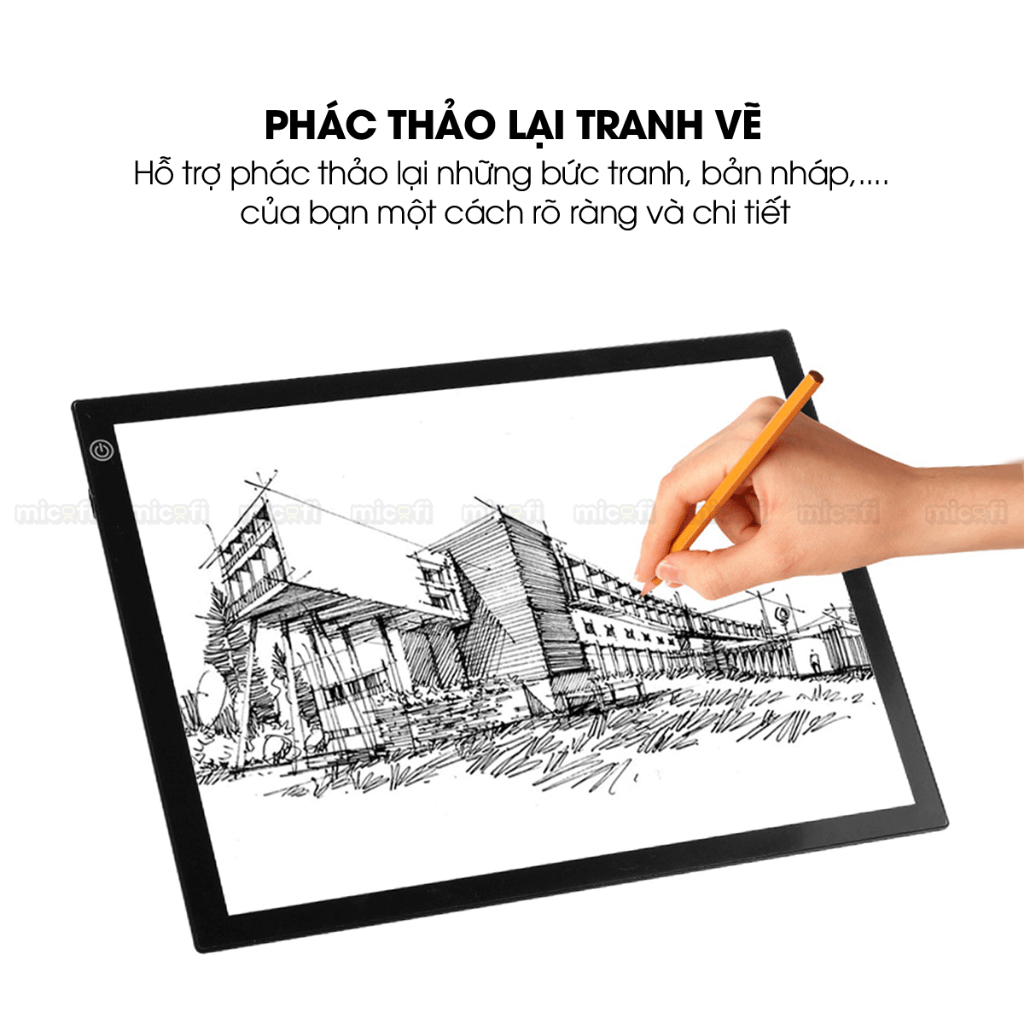 Bảng Vẽ Hắt Sáng Micofi A4, Bảng Đèn Vẽ Tranh Kĩ Thuật Phát Sáng LED A5 ...