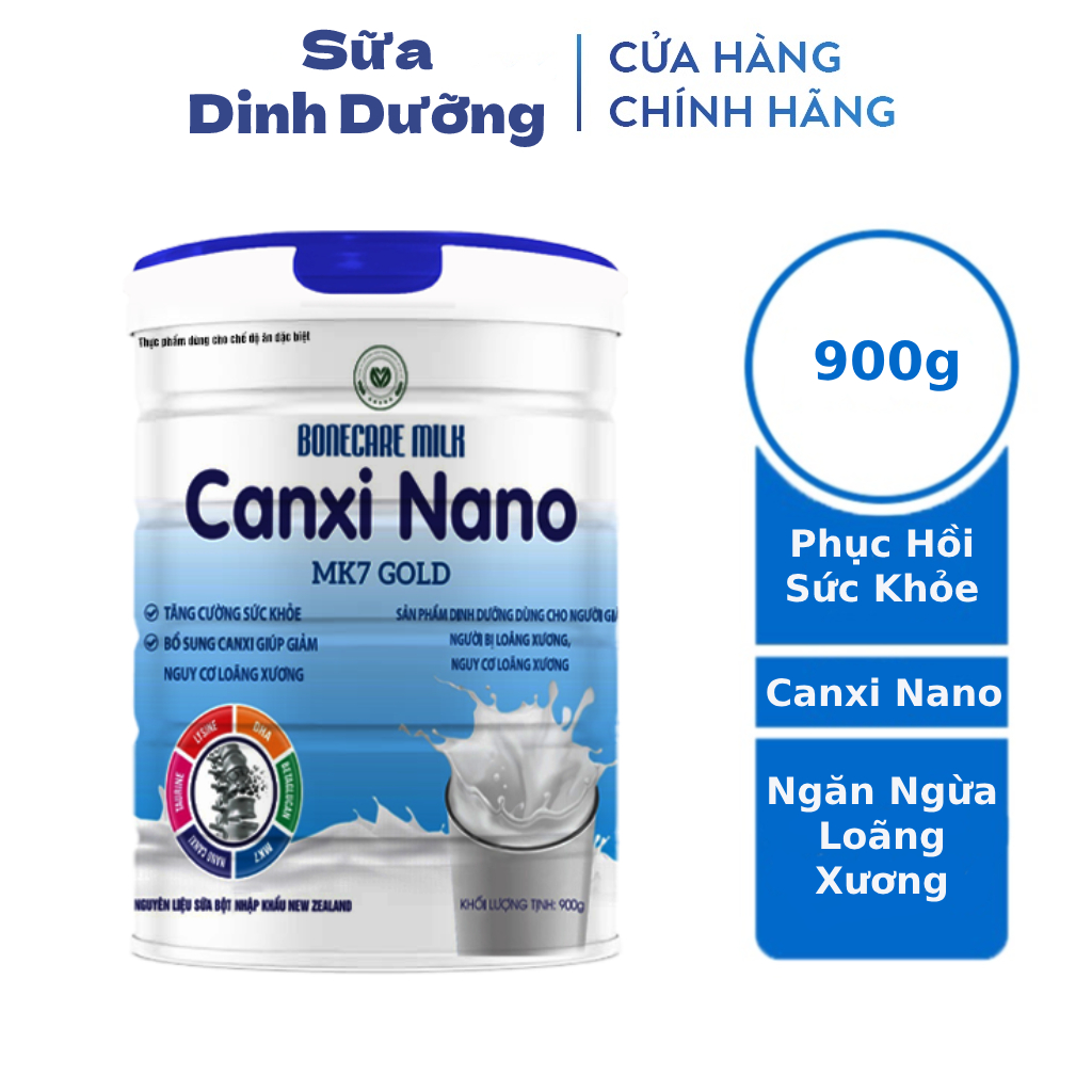 Sữa Canxi Nano MK7 Gold 900g bổ sung canxi dành cho người già, Ngăn ...
