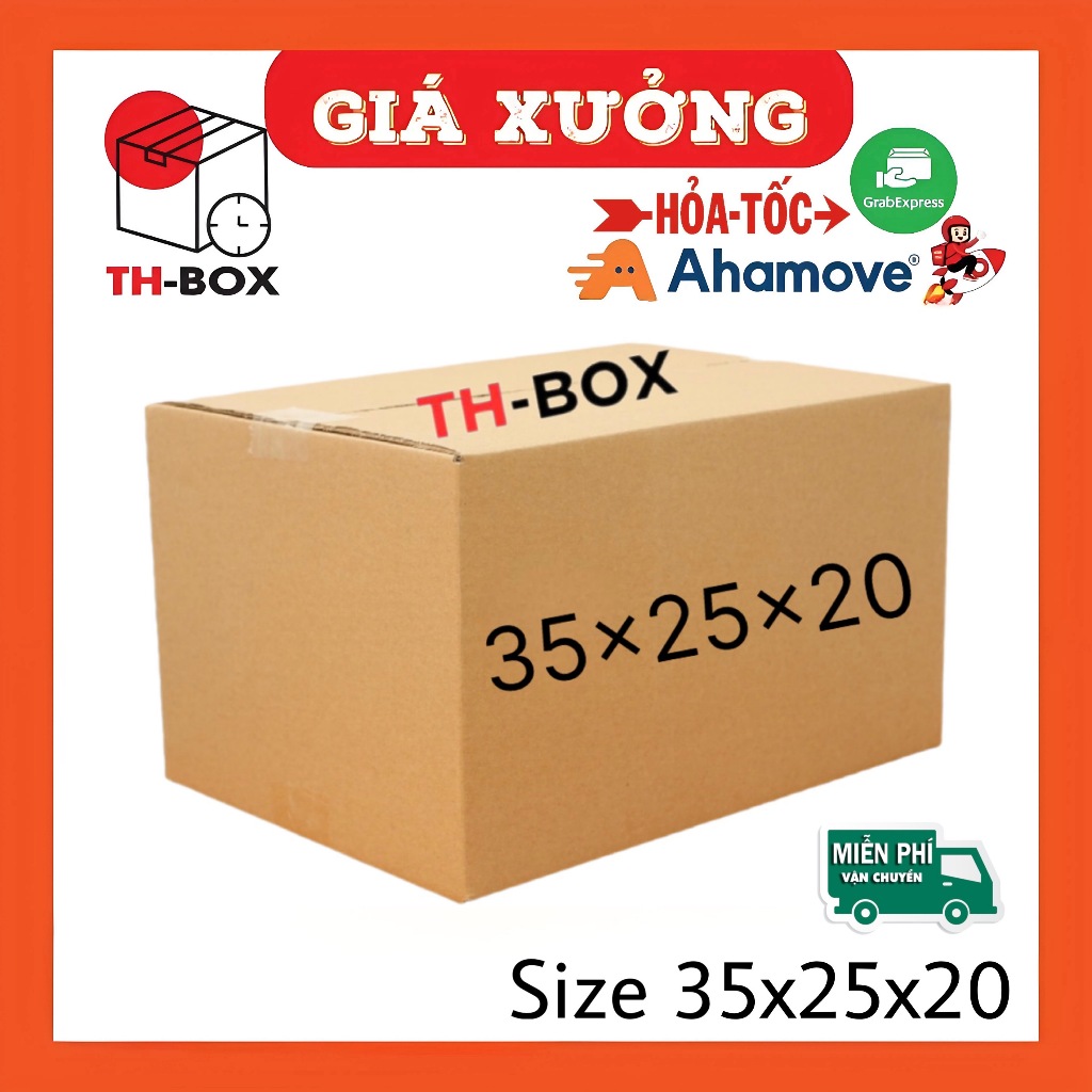 TH-BOX 35x25x20 Combo 100 Hộp carton đóng hàng | Shopee Việt Nam