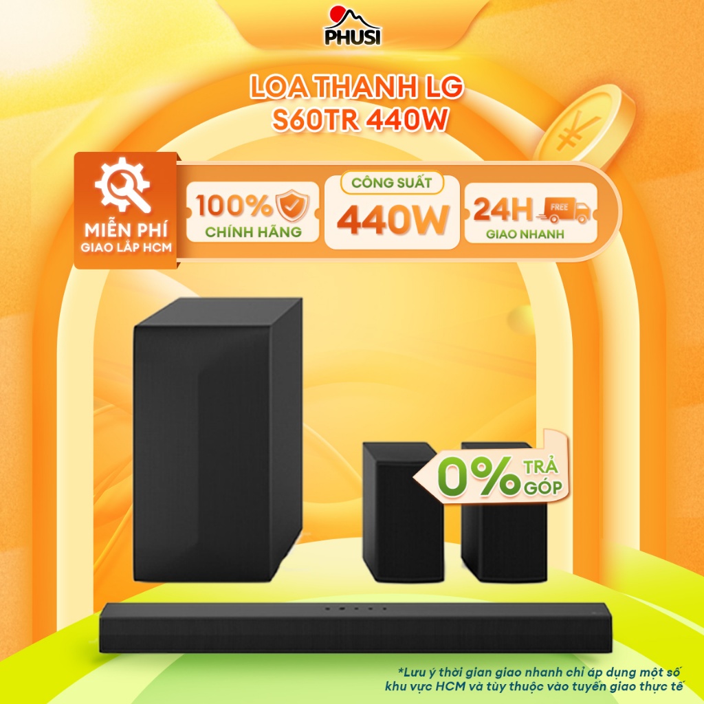 S60TR Loa thanh LG S60TR 440W Điều khiển bằng điện thoại, kèm remote ...