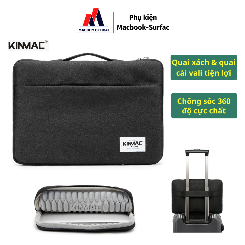 Túi chống sốc macbook laptop KINMAC 6 chiều da PU kháng nước cao cấp ...