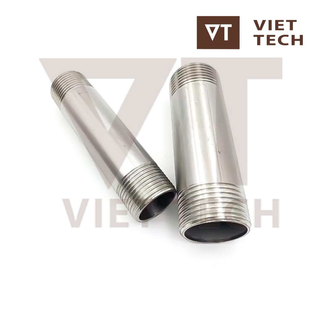Kép tiện ren inox 304 dài 10cm - DN25, DN32, DN40, DN50, DN65 - Ống ...