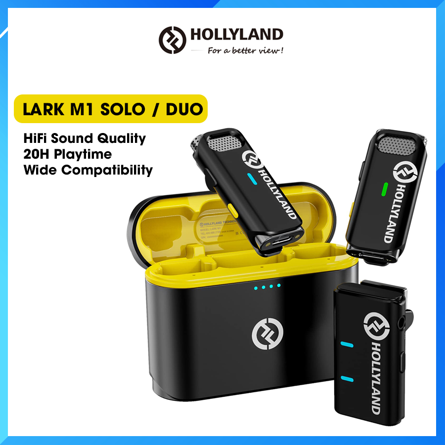 HOLLYLAND LARK M1 SOLO / LARK M1 DUO - Mic Thu Âm Cài Áo Không Dây 2 ...