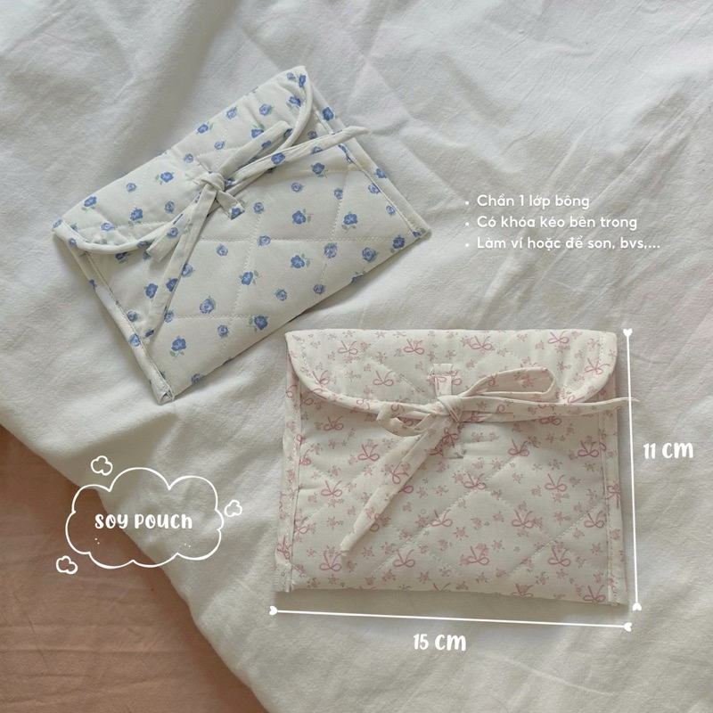 Pouch Soy - ví mini cột nơ (có dây kéo) - ICHI.SG | Shopee Việt Nam