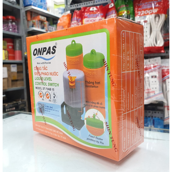 Phao điện công tắc phao điện bồn nước ST-70AB 15/17 ONPAS Shin Tung ...