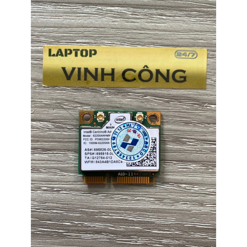 Card wifi intel 62205ANHMW lắp cho laptop hp 8570w, 8460w, 8470p, 8560w ...