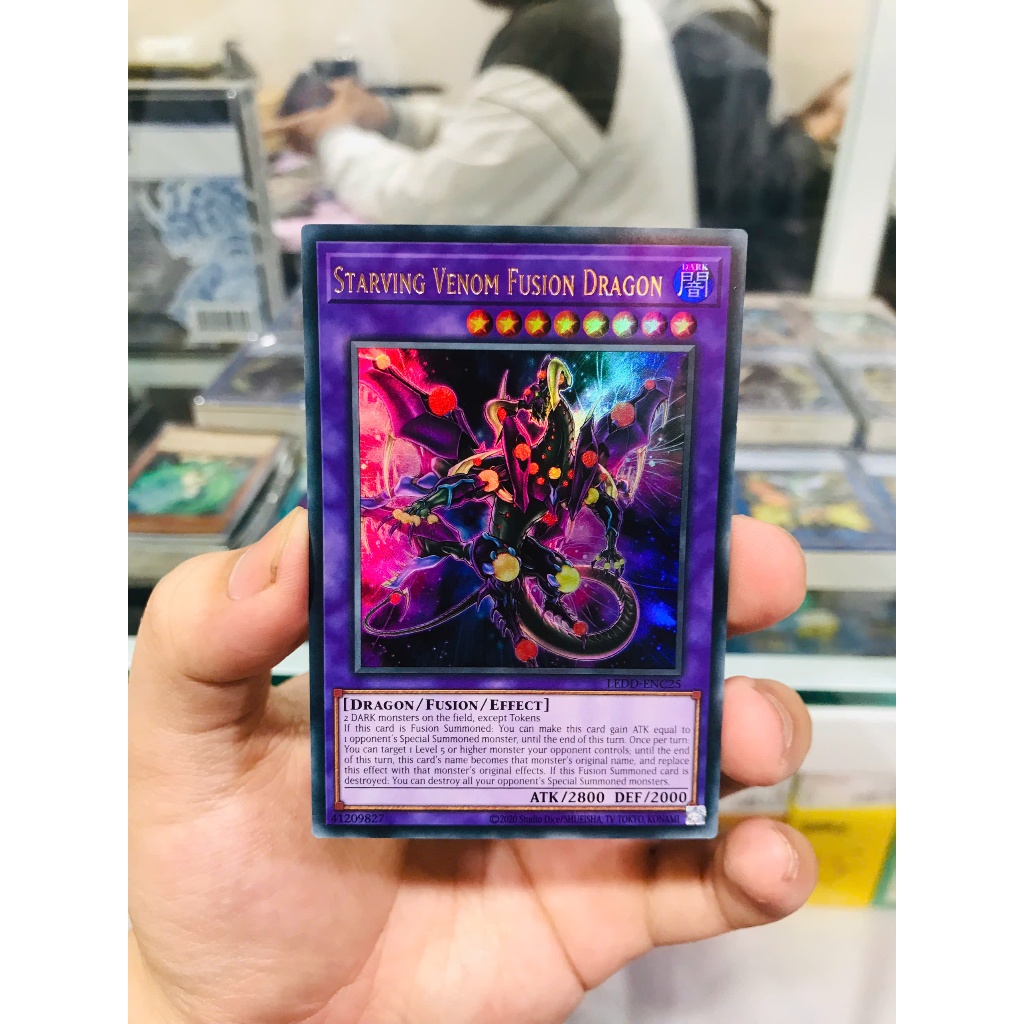Thẻ bài Yugioh Mã LEDD-ENC25 - Starving Venom Fusion Dragon - Ultra Rare | Shopee Việt Nam