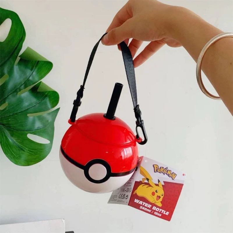 Mới 4/10! Xuất Anh: Bình nước Pokemon có ống hút 540ml /18oz | Shopee Việt Nam