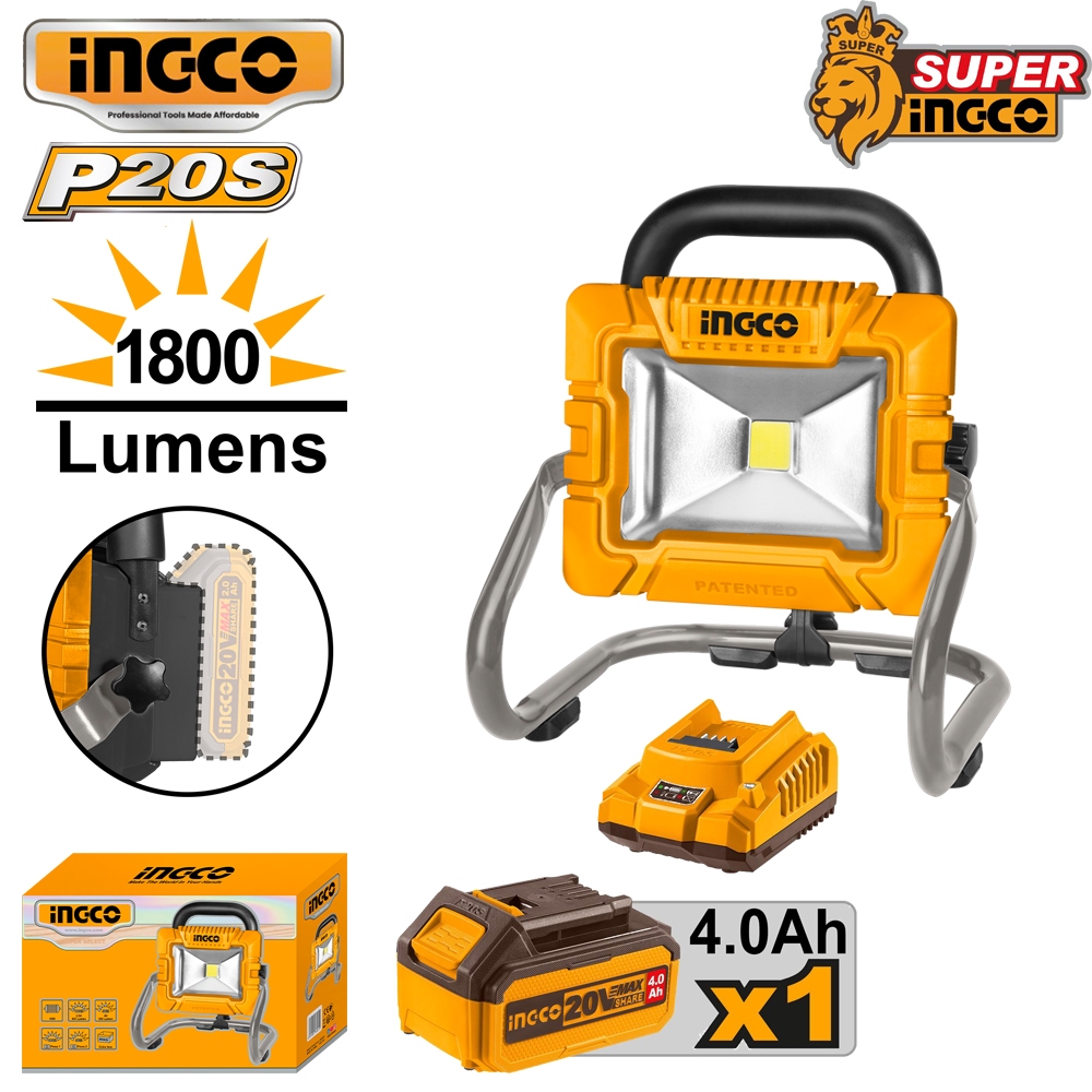 Đèn làm việc 20W dùng pin 20V Ingco CWLI20258 | Shopee Việt Nam
