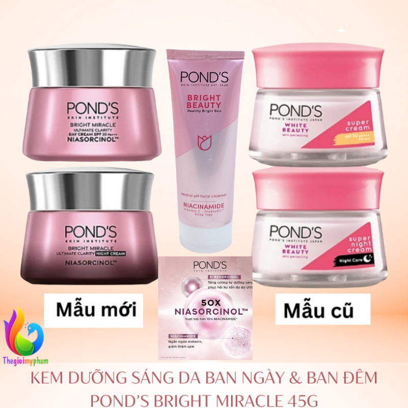 Kem Dưỡng Pond's Pond Ngày, Đêm Trắng Hồng 45g Hoặc Sữa Rửa Mặt Pond's ...