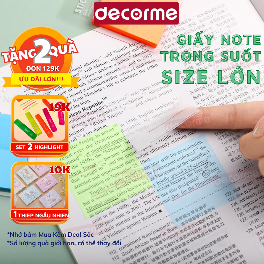 Giấy note trong suốt DecorMe giấy note copy tàng hình giấy ghi chú ...