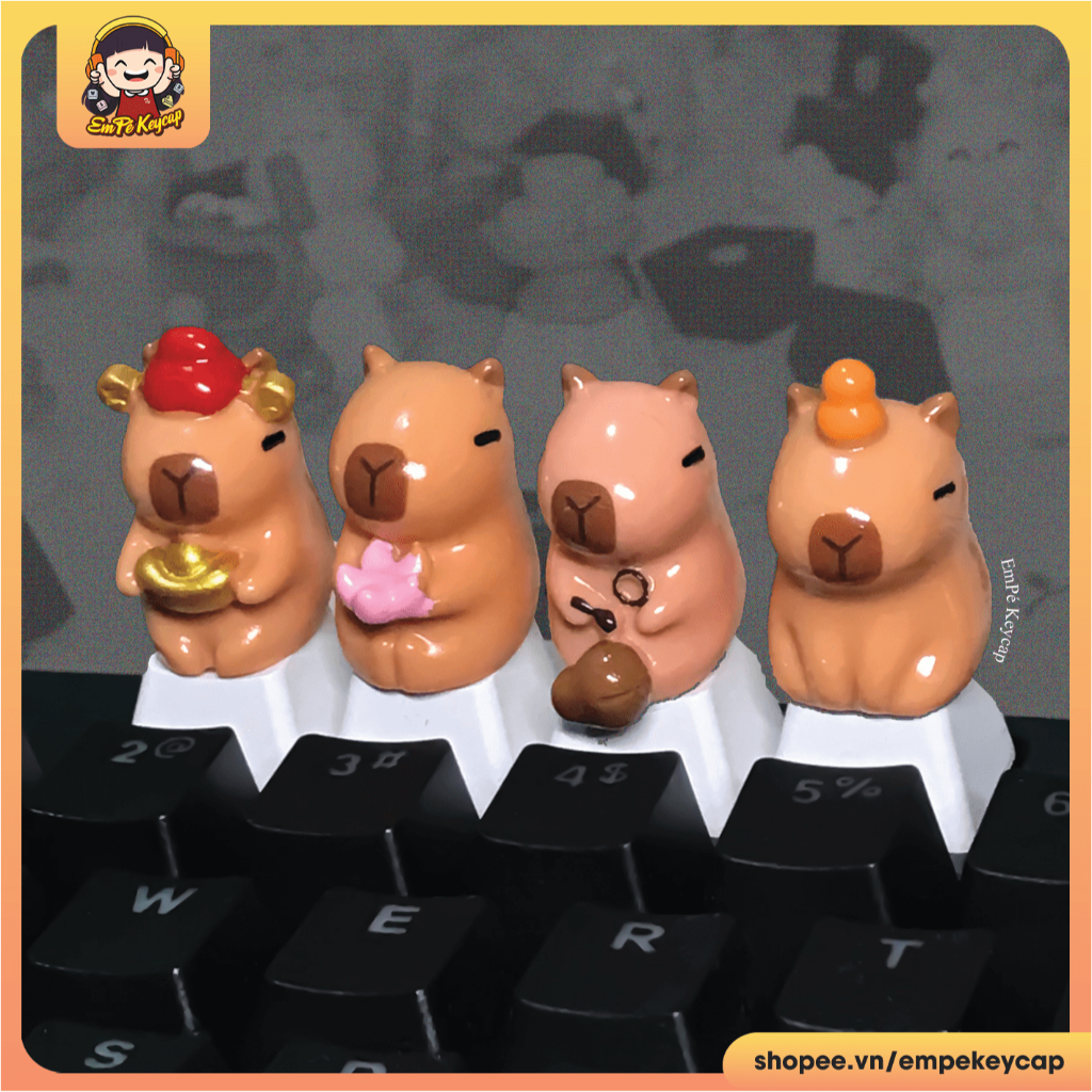 Epé | Keycap meme capybara hề hước – Nút trang trí bàn phím cơ PBT dày ...
