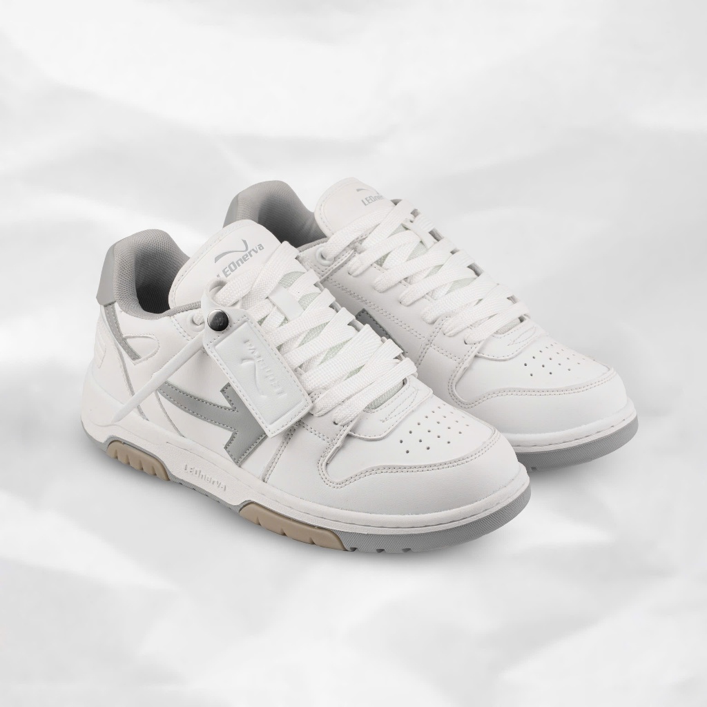 Giày Sneaker Unisex Leonerva 508 VS1 - Trắng Vạch Xám [ Đế Hack Dáng ...