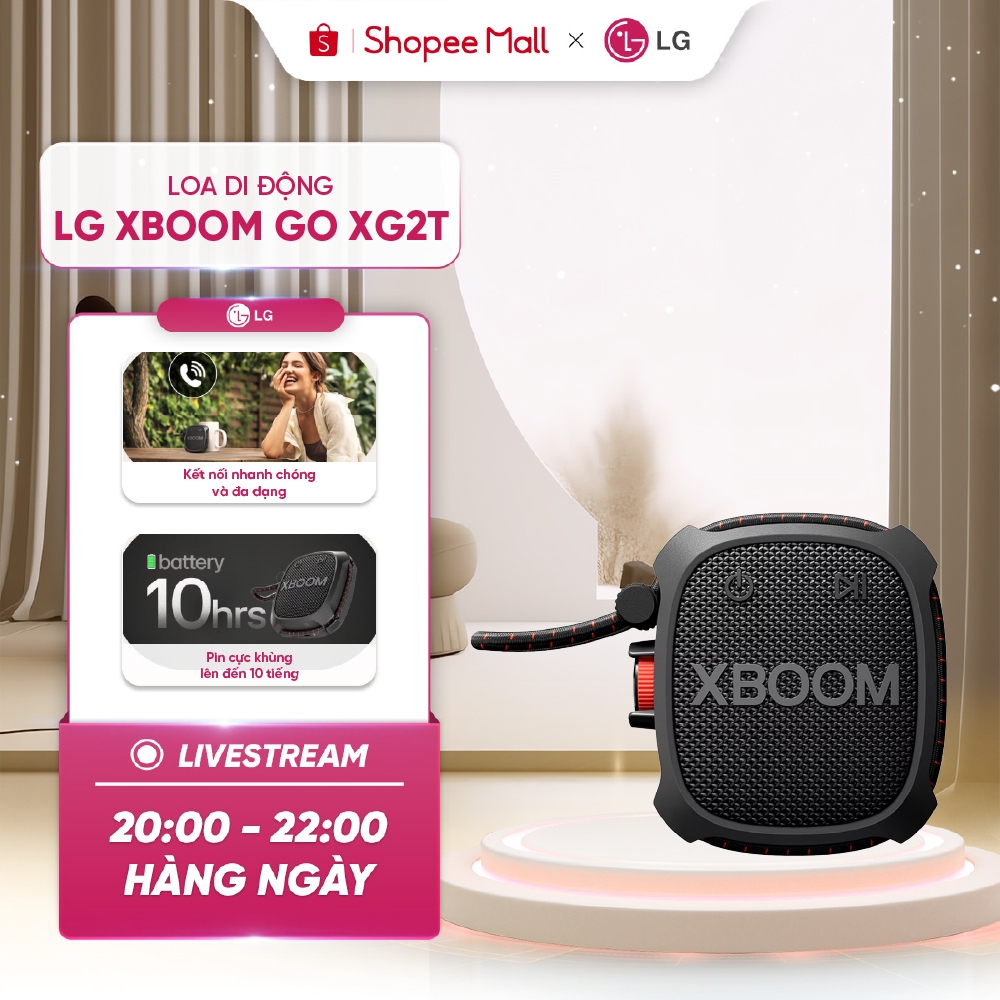 Loa Bluetooth LG XBOOM GO XG2TBK - Chất âm sống động - Trả lời nhanh ...