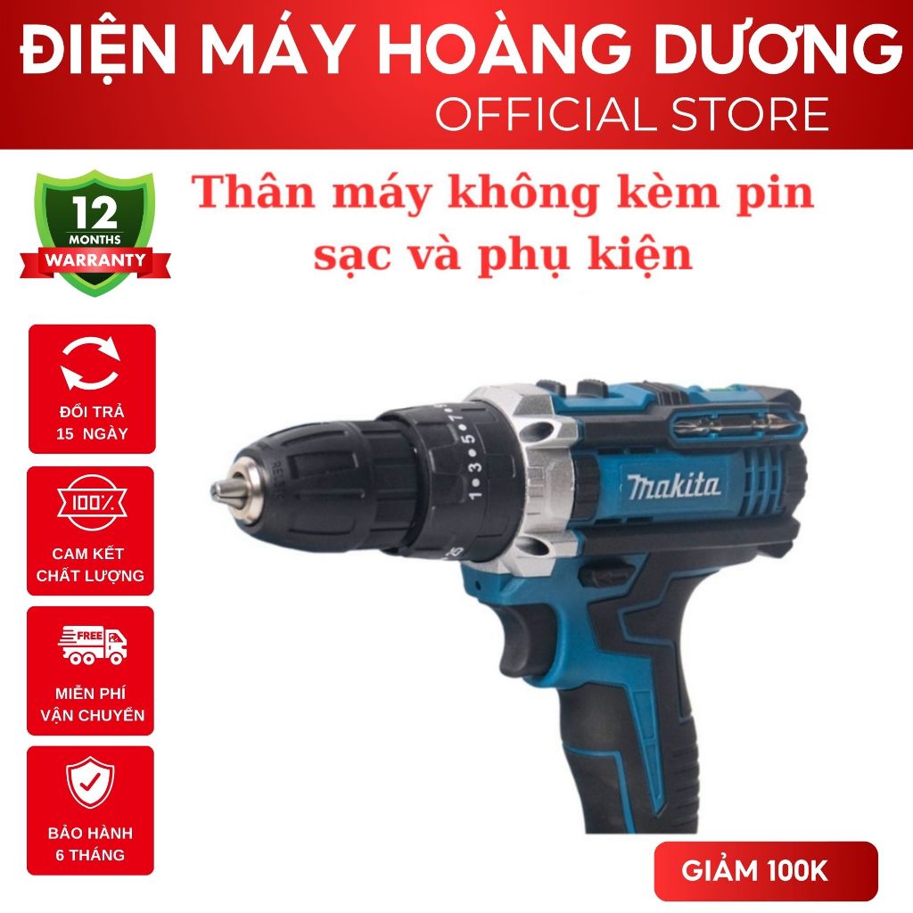 Thân máy khoan Makita, Dewalt 72v 3 chức năng có búa dùng pin chân nội địa 22mm | Shopee Việt Nam