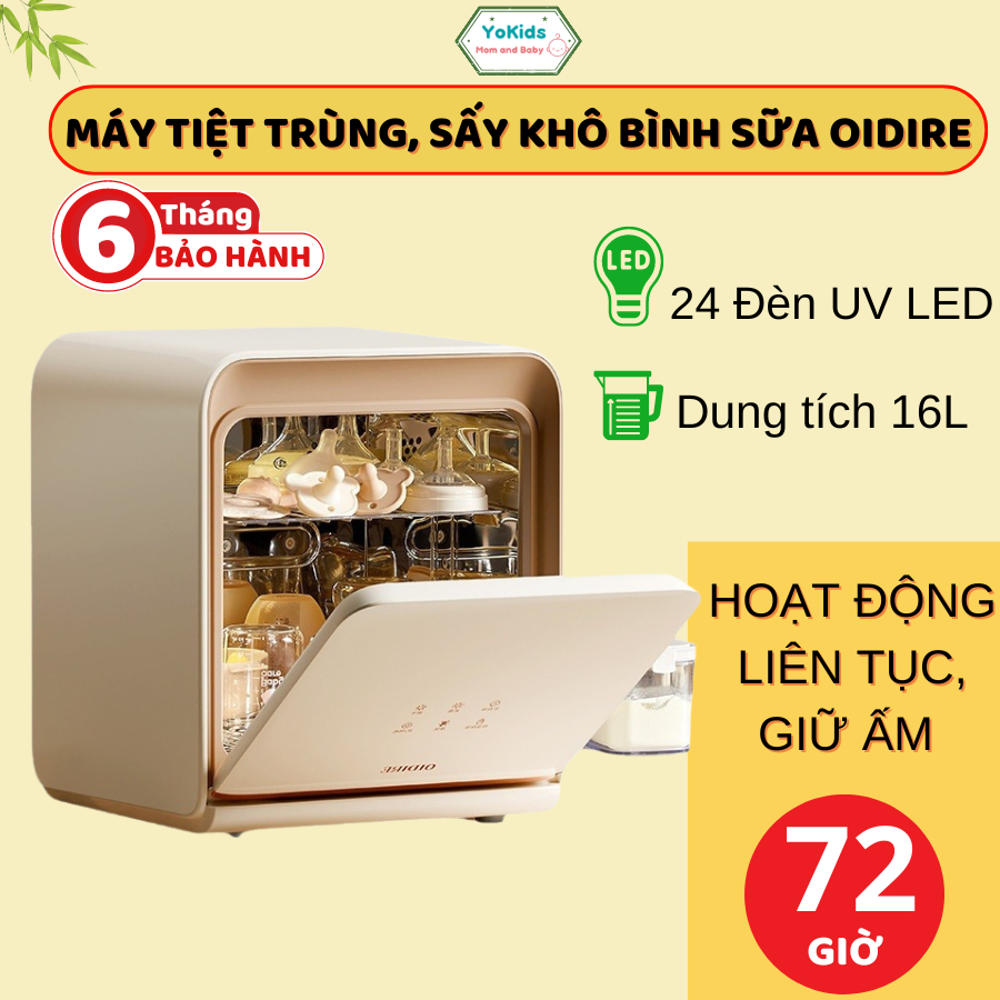 Máy tiệt trùng sấy khô bình sữa OIDIRE 19L tia uv công nghệ Plasma bảo hành 6 tháng, có thể sấy ...