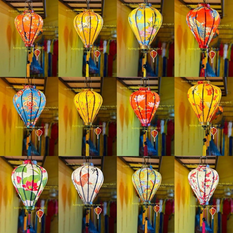 Đèn lồng hội an phi 3d trang trí nhà cửa treo tết cực đẹp (fuulz size) vietnames lanterns 3d ...