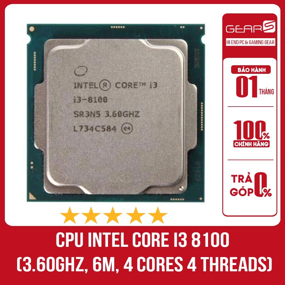 [FULL VAT] Bộ vi xử lý Intel Core i3-8100 3.6Ghz / 6MB - Bảo hành 1 tháng 1 đổi 1 | Shopee Việt Nam