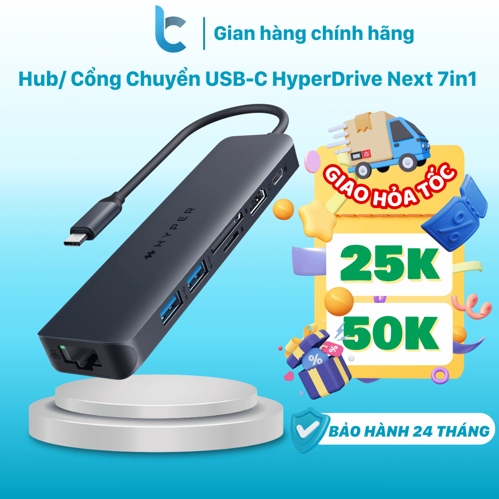 Hub/ Cổng Chuyển USB-C HyperDrive Next 7in1/ Hyperdrive Slab 7in1 ...