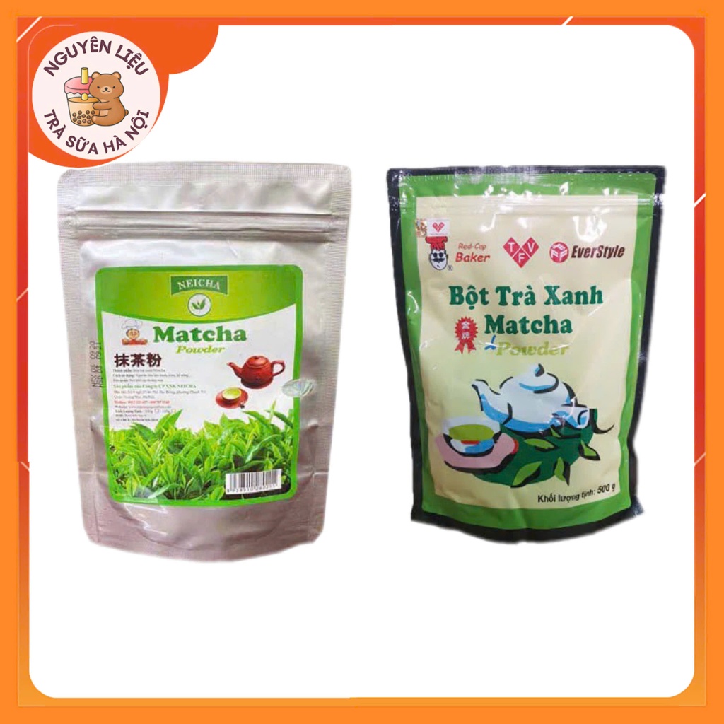 Bột Matcha Neicha mũ đỏ 500g (red baker Cup)/ Bột trà xanh mũ trắng Đài ...