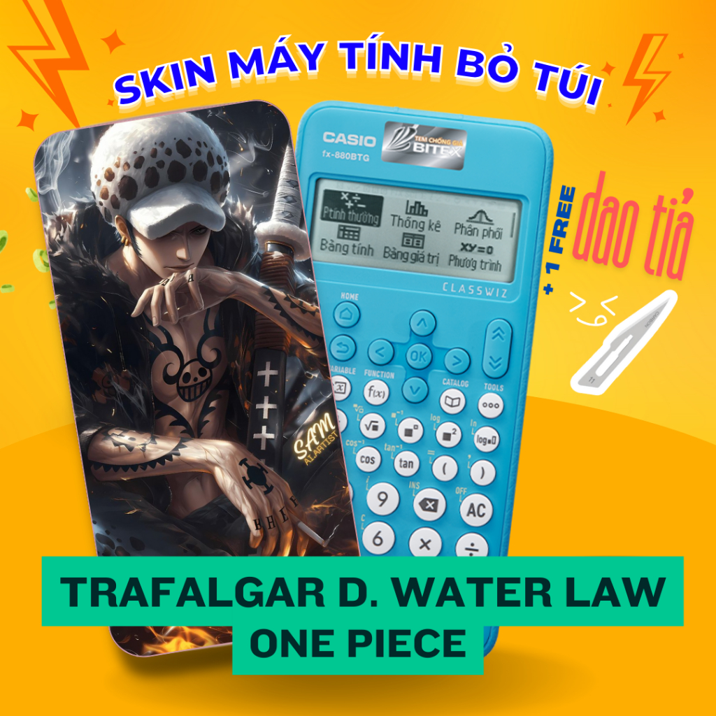 Miếng Dán Máy Tính Bỏ Túi Trafalgar D. Water Law - Dán Cho Mọi Máy ...