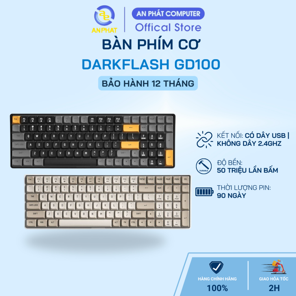Bàn phím cơ Darkflash GD100 - Bàn phím gaming văn phòng chính hãng bảo hành chính hãng 12T ...