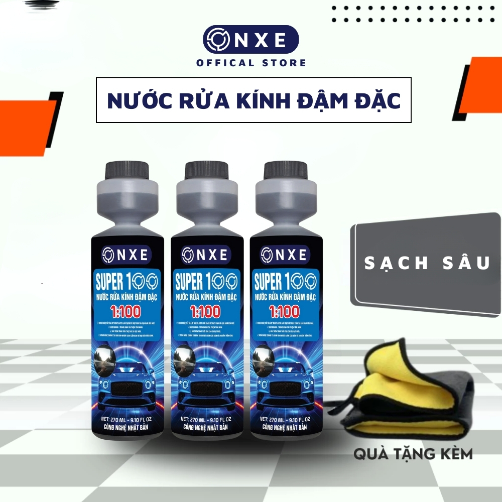 Nước rửa kính ONXE- sp 100 an toàn tiết kiệm sạch sâu bề mặt kính tẩy ...