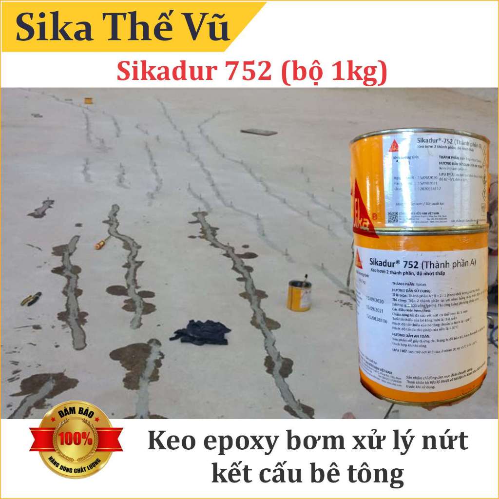 Sika - Epoxy bơm xử lý nứt kết cấu Sikadur 752 (Bộ 1kg) SIKA THẾ VŨ ...