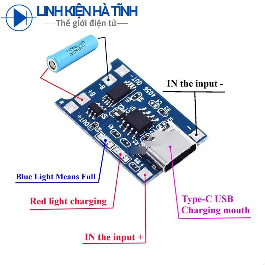 Mạch sạc pin lithium-ion 18650 3.7V TP4056 | Shopee Việt Nam