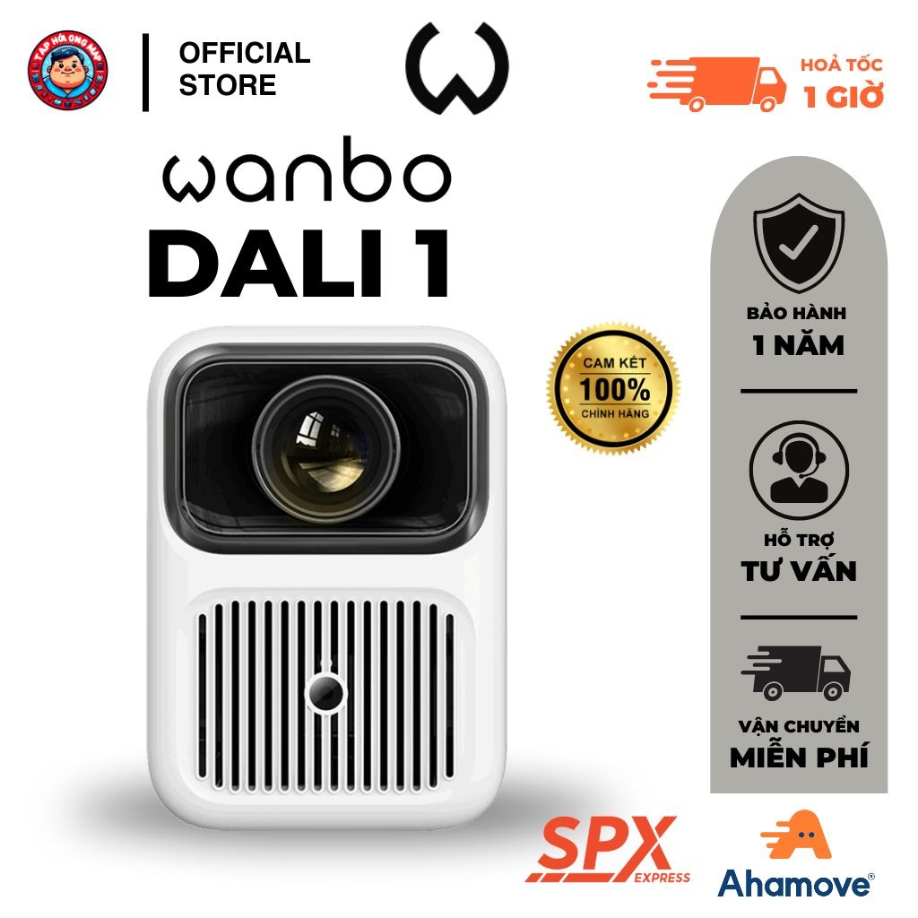 Máy Chiếu Mini Dali 1 - Full HD 1080P, 350 ANSI, WiFi, Bluetooth, Màn ...