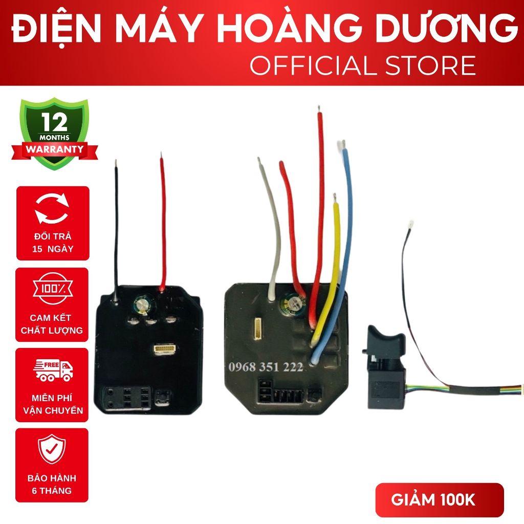 Mạch điều khiển máy siết bulong Makita, Hitachi không chổi than | Shopee Việt Nam