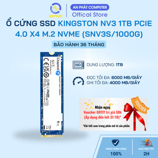 Ổ cứng SSD Kingston NV3 1TB PCIe 4.0 x4 M.2 NVMe (SNV3S/1000G) | Shopee ...