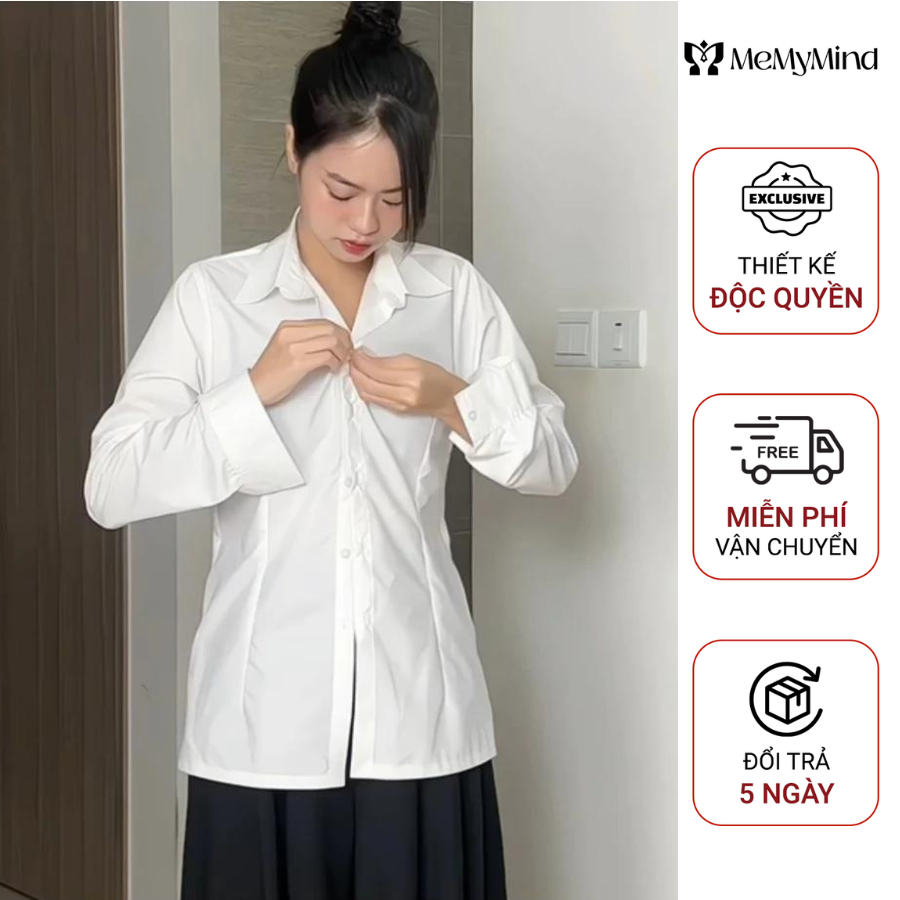 Áo sơ mi rời dáng dài có túi của set áo SM09 - MEMYMIND ( Sơ mi của ...