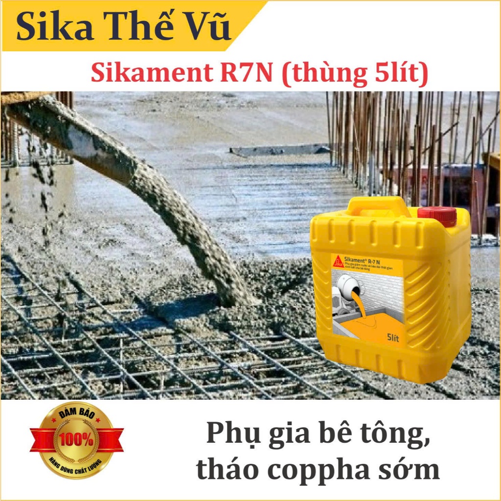 Sika - Phụ gia bê tông giúp tháo cospha sớm Sikament R-7N (Can 5 lít) SIKA THẾ VŨ | Shopee Việt Nam