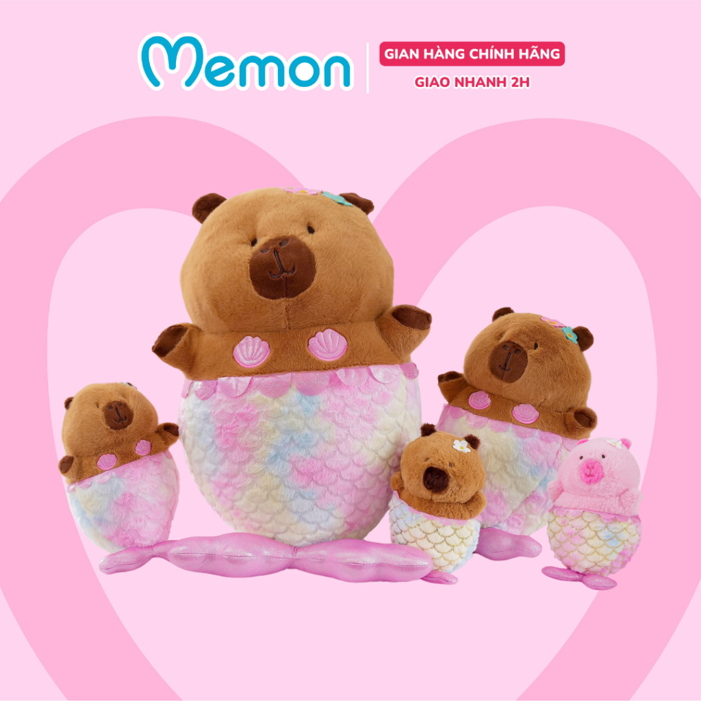Gấu bông capybara tiên cá Memon nàng tiên cá capybara mềm mịn cao cấp ...